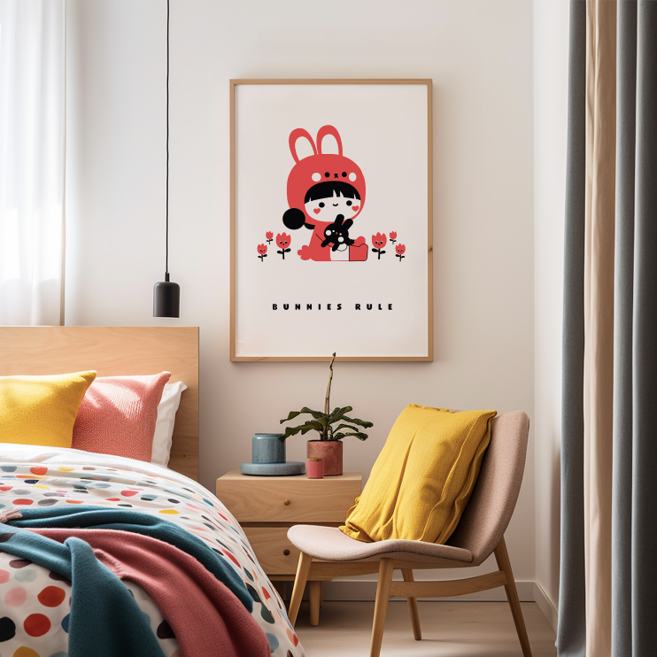 Bunnies Rule | Art Print – Momiji-uk