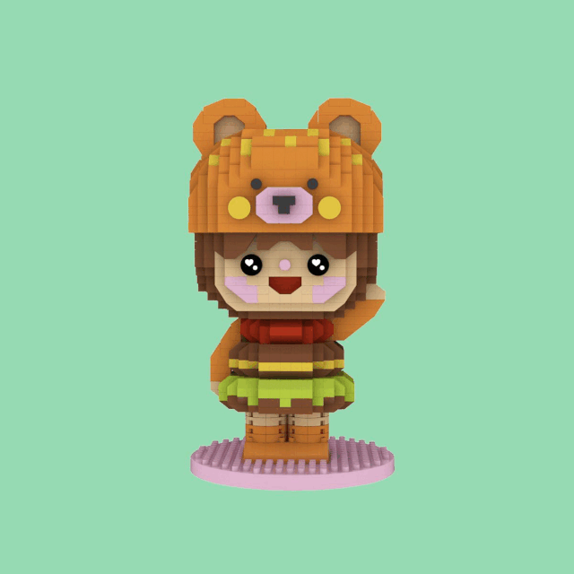 Burger Bear mini-bricks puzzle - perfect gift for girls – Momiji-uk